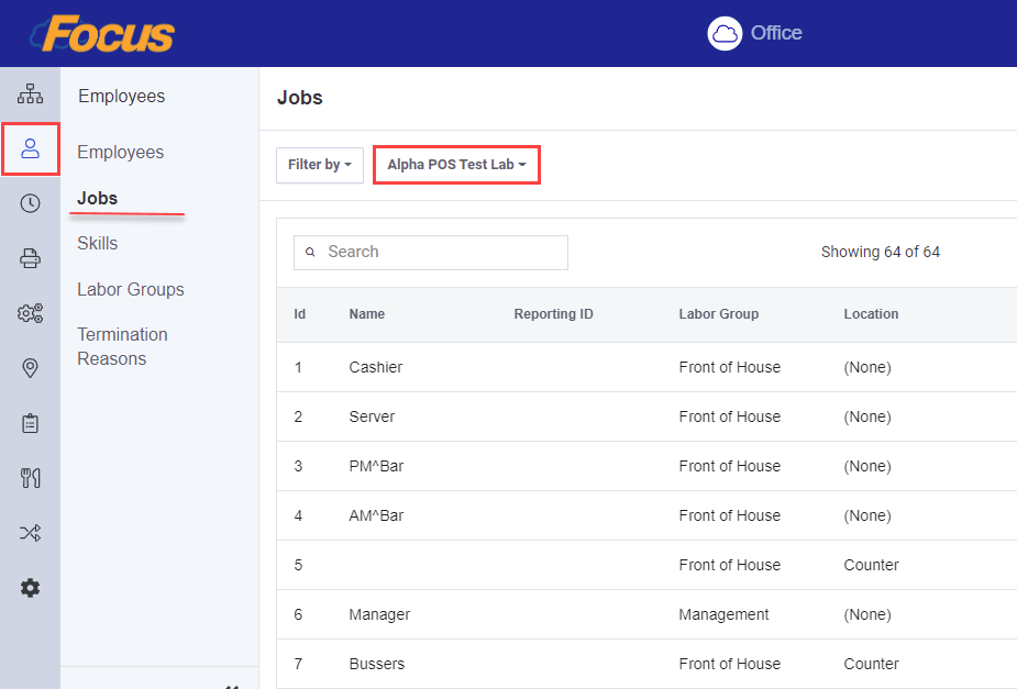 Focus Office: Creating a Job (Focus) – Alpha